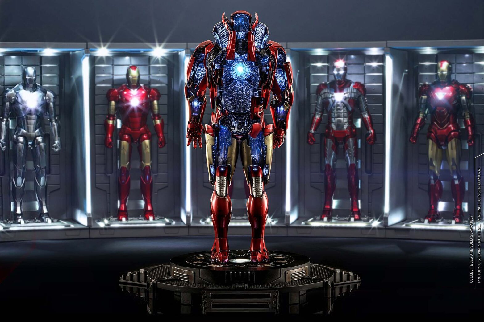 Hot Toys Iron Man 3 Iron Man Mark VII (Open Armor Version) 1/6th Scale ...