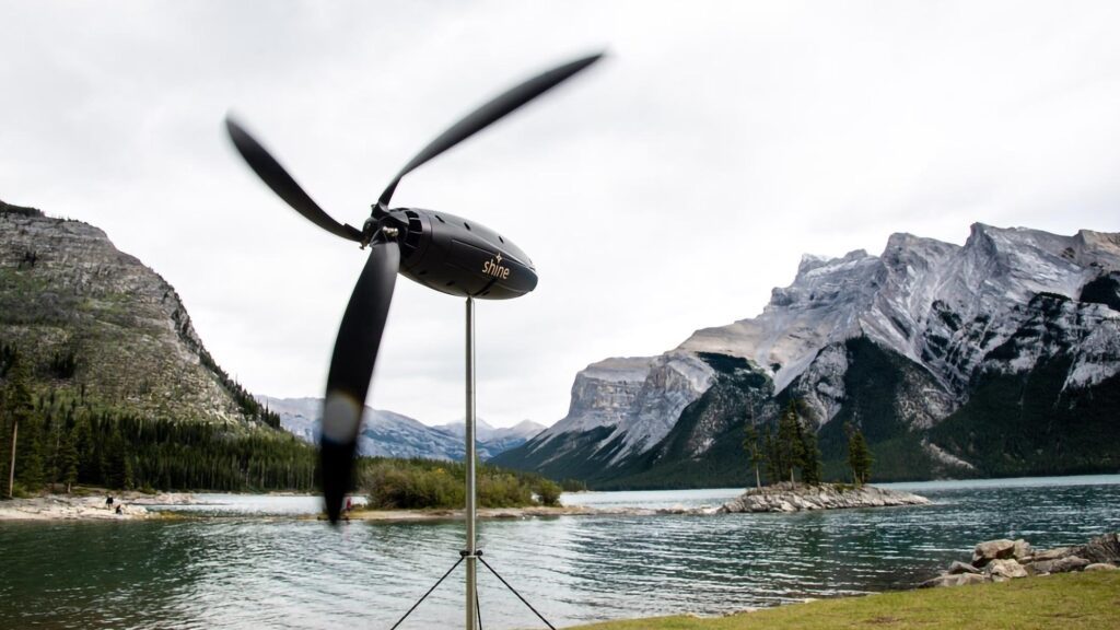 Shine Turbine Is A Portable Wind Turbine That Fits Into Your Backpack