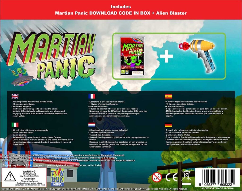 Martian Panic Arrives On Nintendo Switch With An Alien Blaster Styled After A Raygun