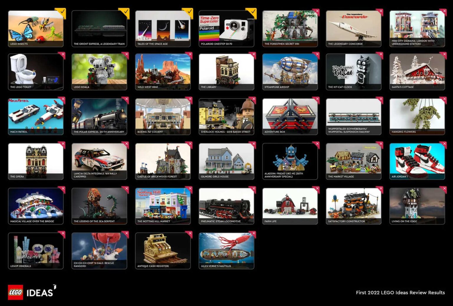 LEGO Ideas First 2022 Review Results (October 25): 4 Sets Approved!