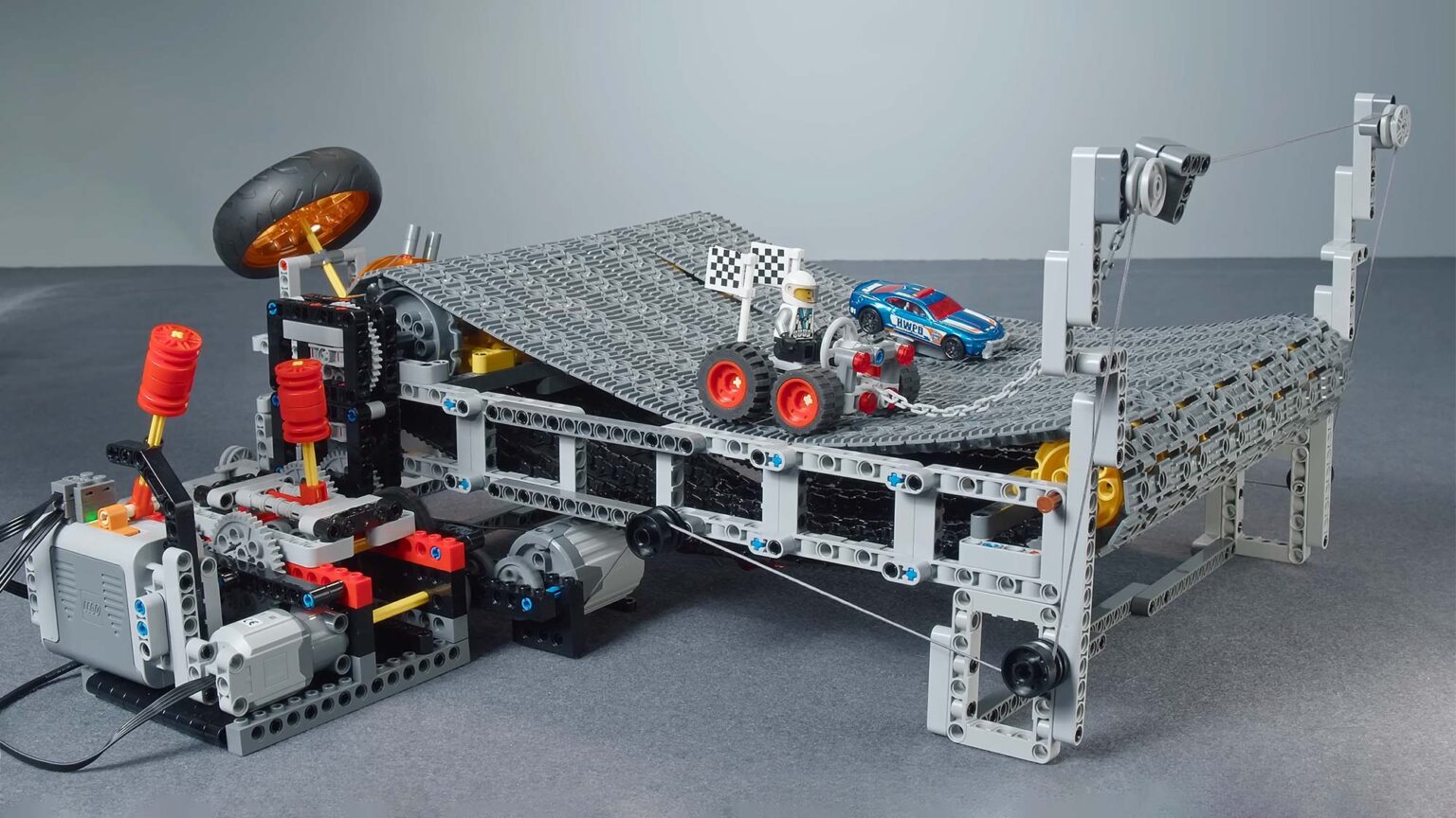 Functional Classic Car Simulation Video Game Created With LEGO Technic