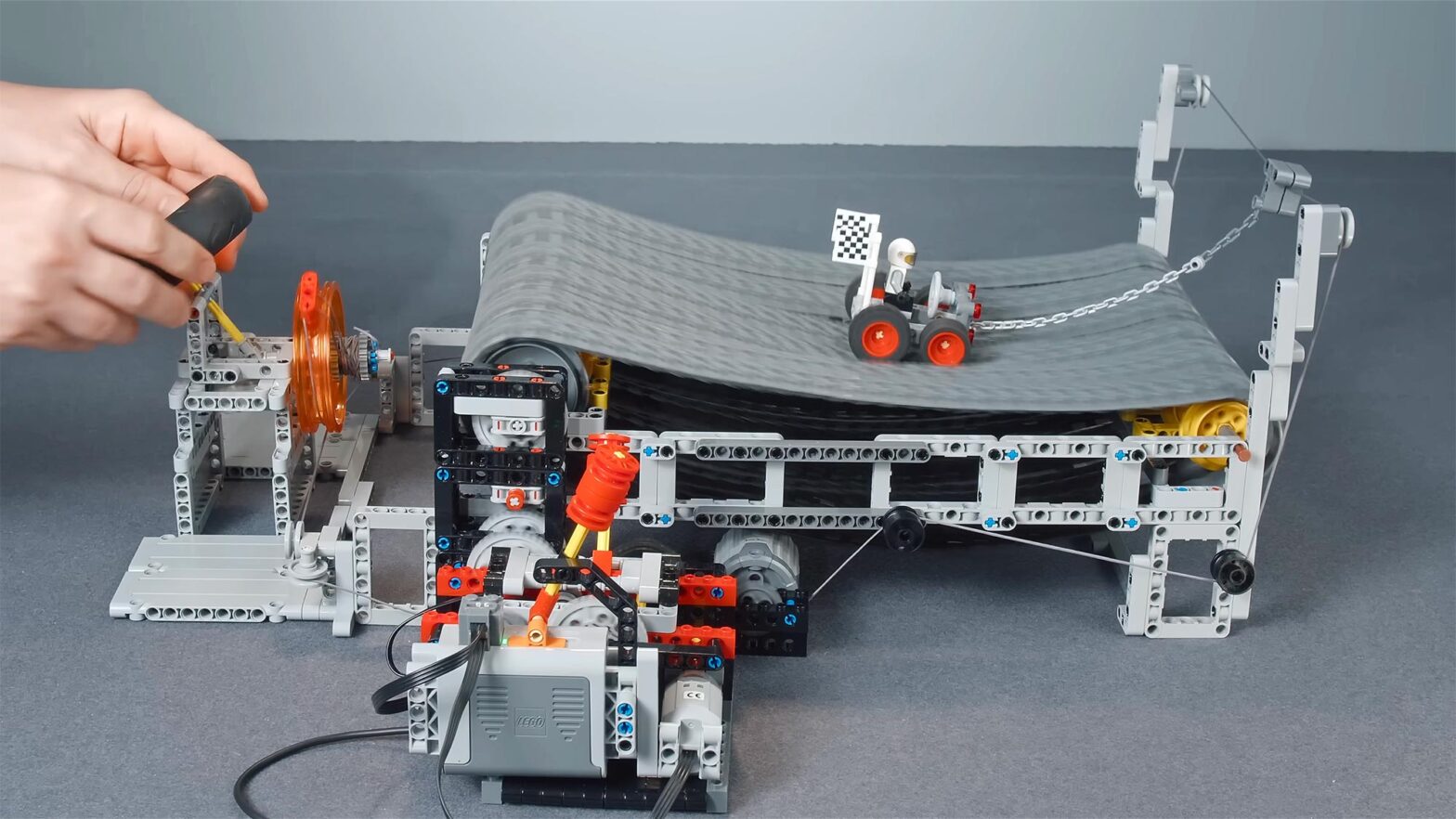 Functional Classic Car Simulation Video Game Created With LEGO Technic