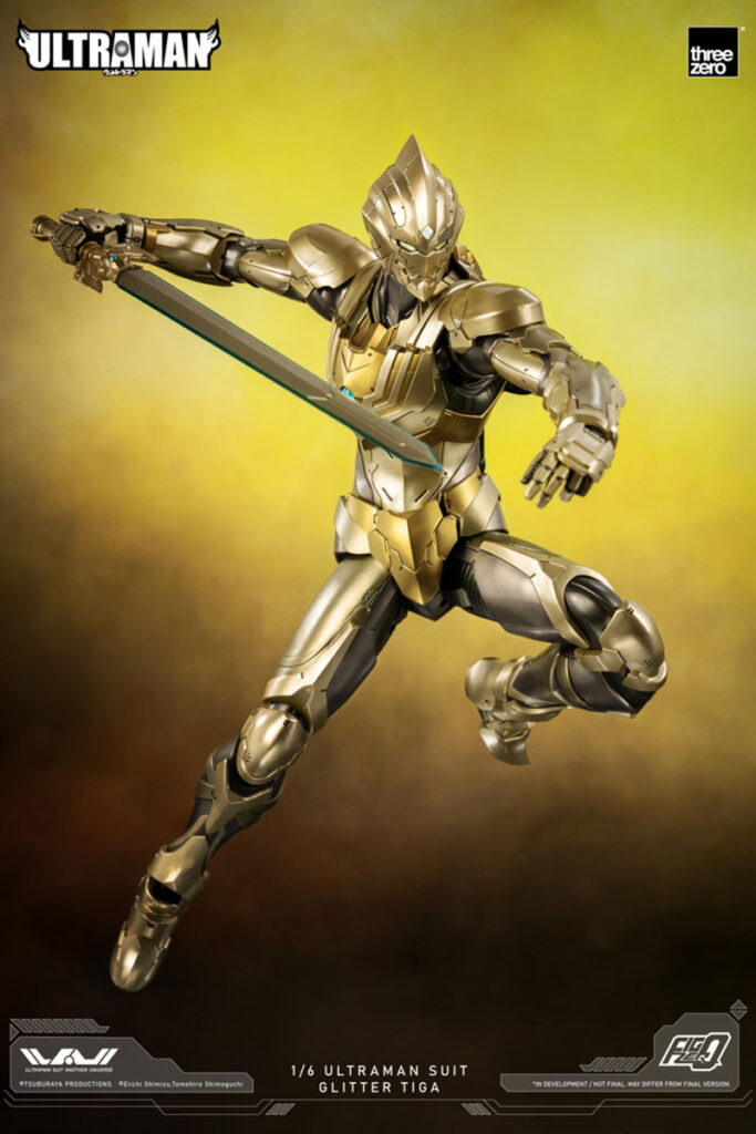 ThreeZero FigZero 1/6 Ultraman Suit Glitter Tiga: Metallic Golden And ...