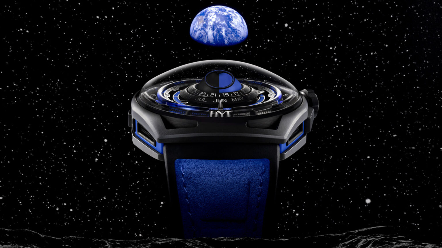 HYT Moon Runner Luxury Timepiece Has A Stunning 3D Moon Phase!