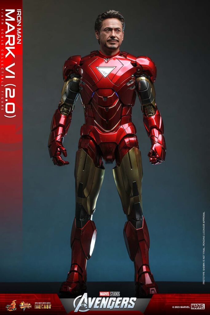 Hot Toys Iron Man Mark VI (2.0) 1/6th Scale Collectible Figure With ...