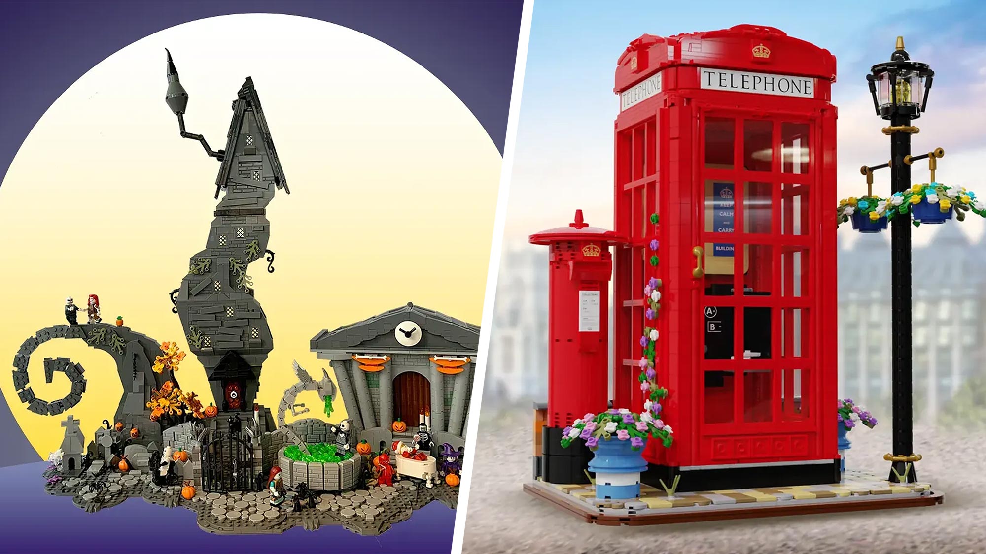 Red London Telephone Box And The Nightmare Before Christmas Selected As