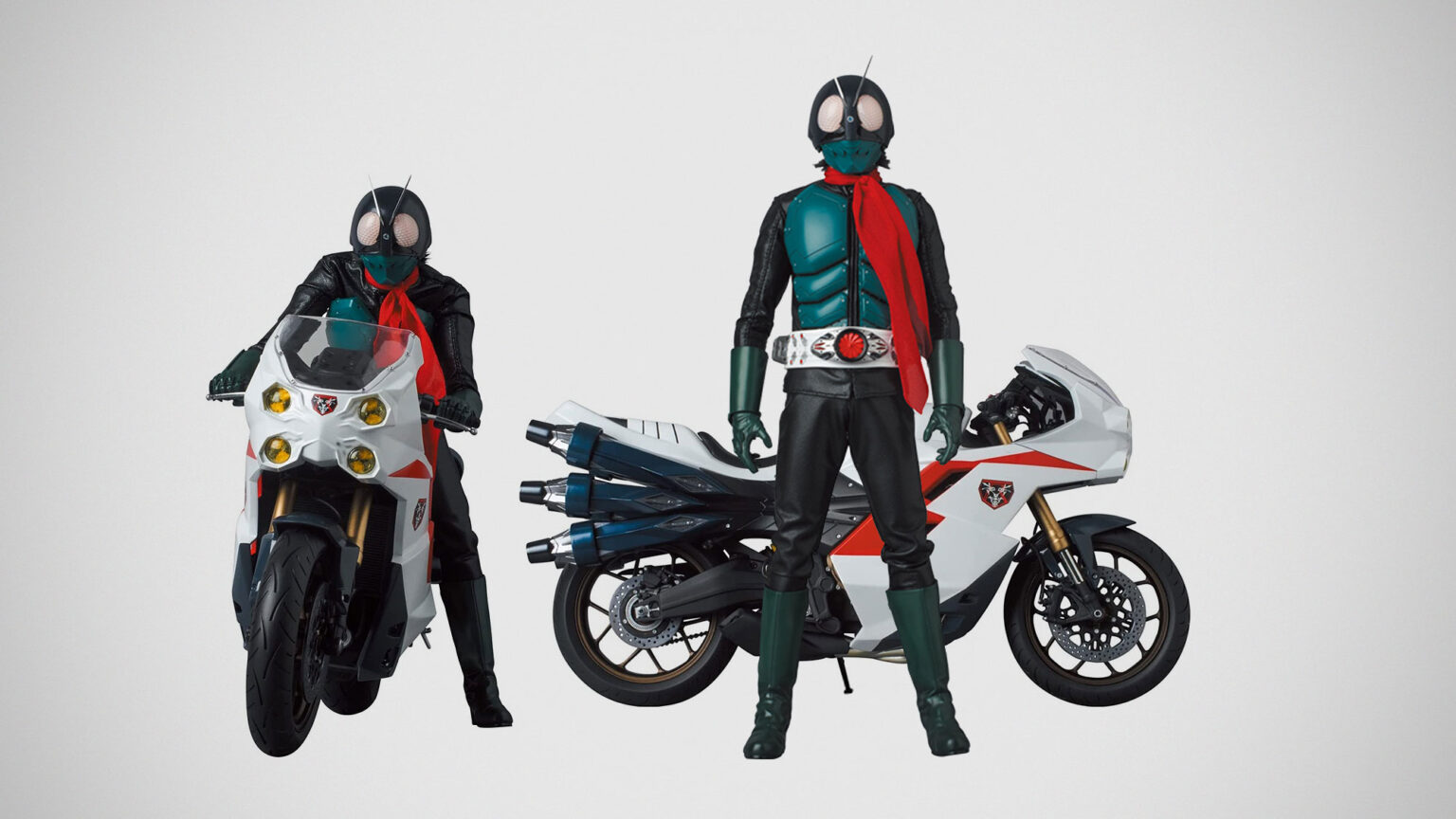 Medicom Real Action Heroes Shin Kamen Rider Figure And Cyclone Motorcycle