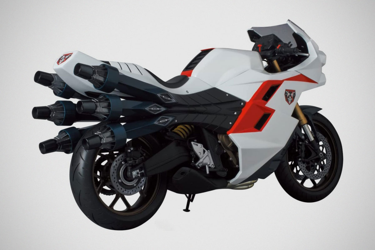 Medicom Real Action Heroes Shin Kamen Rider Figure And Cyclone Motorcycle