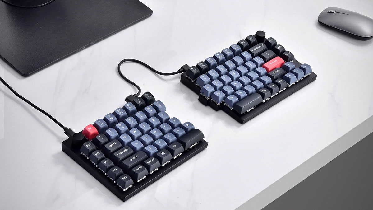Keychron Q11 QMK Custom Mechanical Keyboard Is Split Into Two Halves