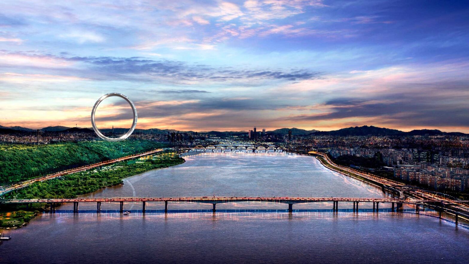 Seoul Ring In Haneul Park, South Korea, Will Be The Largest Spokeless Ferris Wheel In World