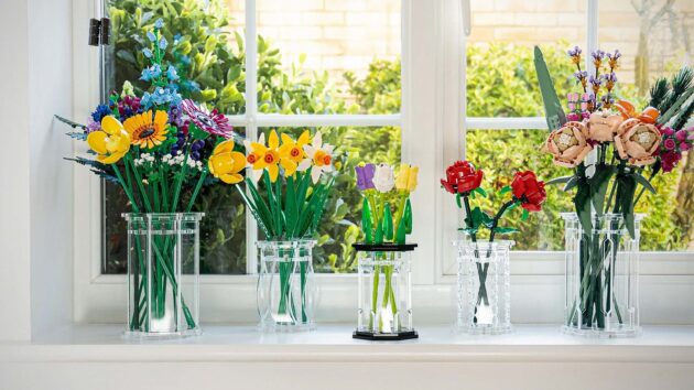 Wicked Brick’s Vases For LEGO Flowers Let You Admire The Stems Too