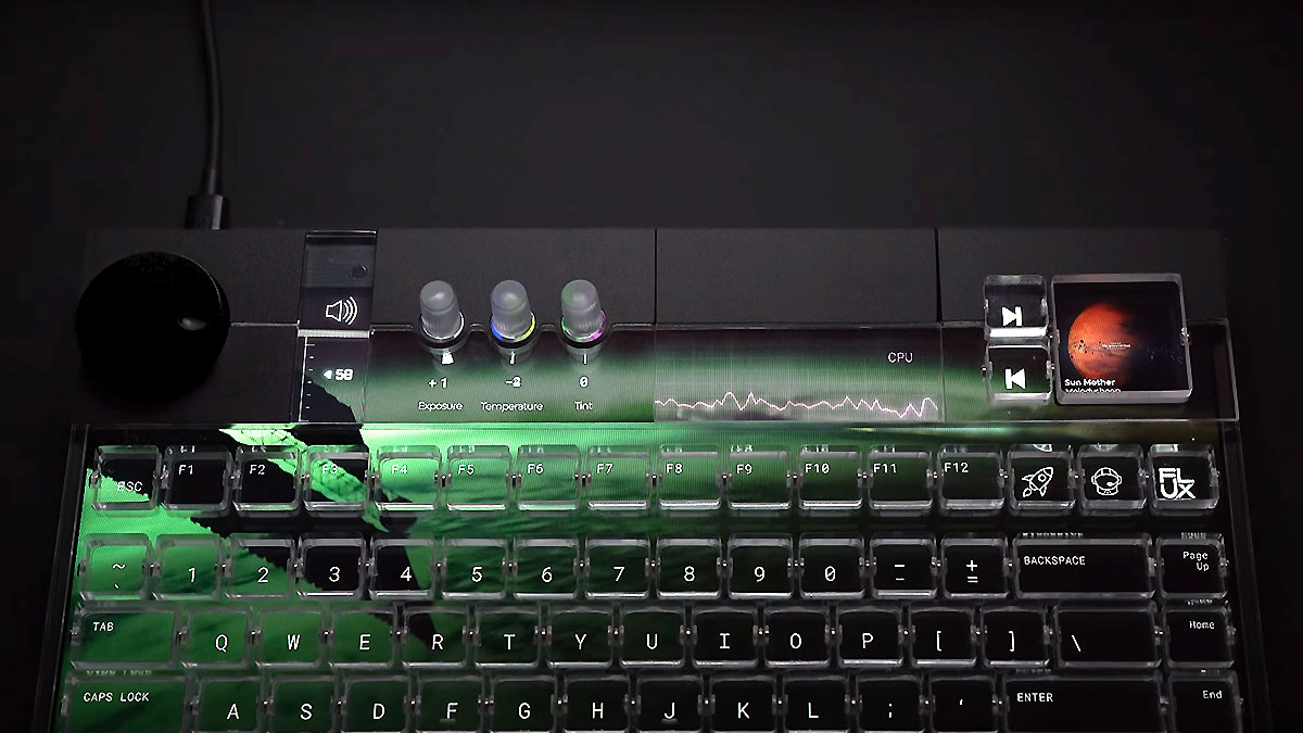 Flux Is A Transparent Keyboard With A Full IPS Display Underneath