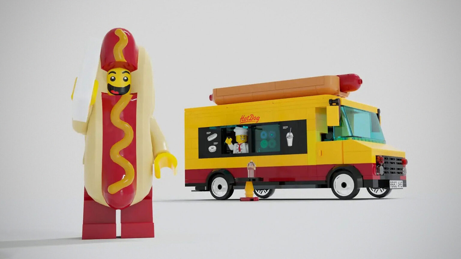 Someone Created An Awesome Looking LEGO Hot Dog Van With Hot Dog ...