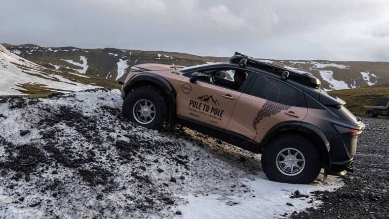 Nissan Ariya Electric Ariya Gets Lifted, Wears Off-road Tires For Pole-to-Pole Expedition