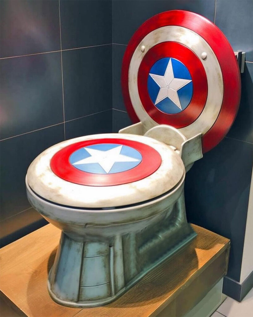 Custom Superhero Toilet: Let Superheroes Watch Over You While You Take ...