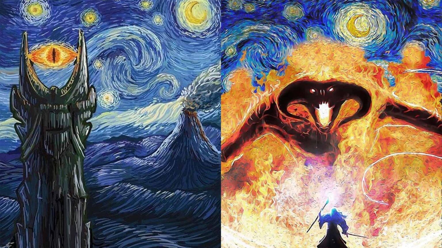 When Lord Of The Rings Meet Van Gogh: The Starry Night Style LOTR ...
