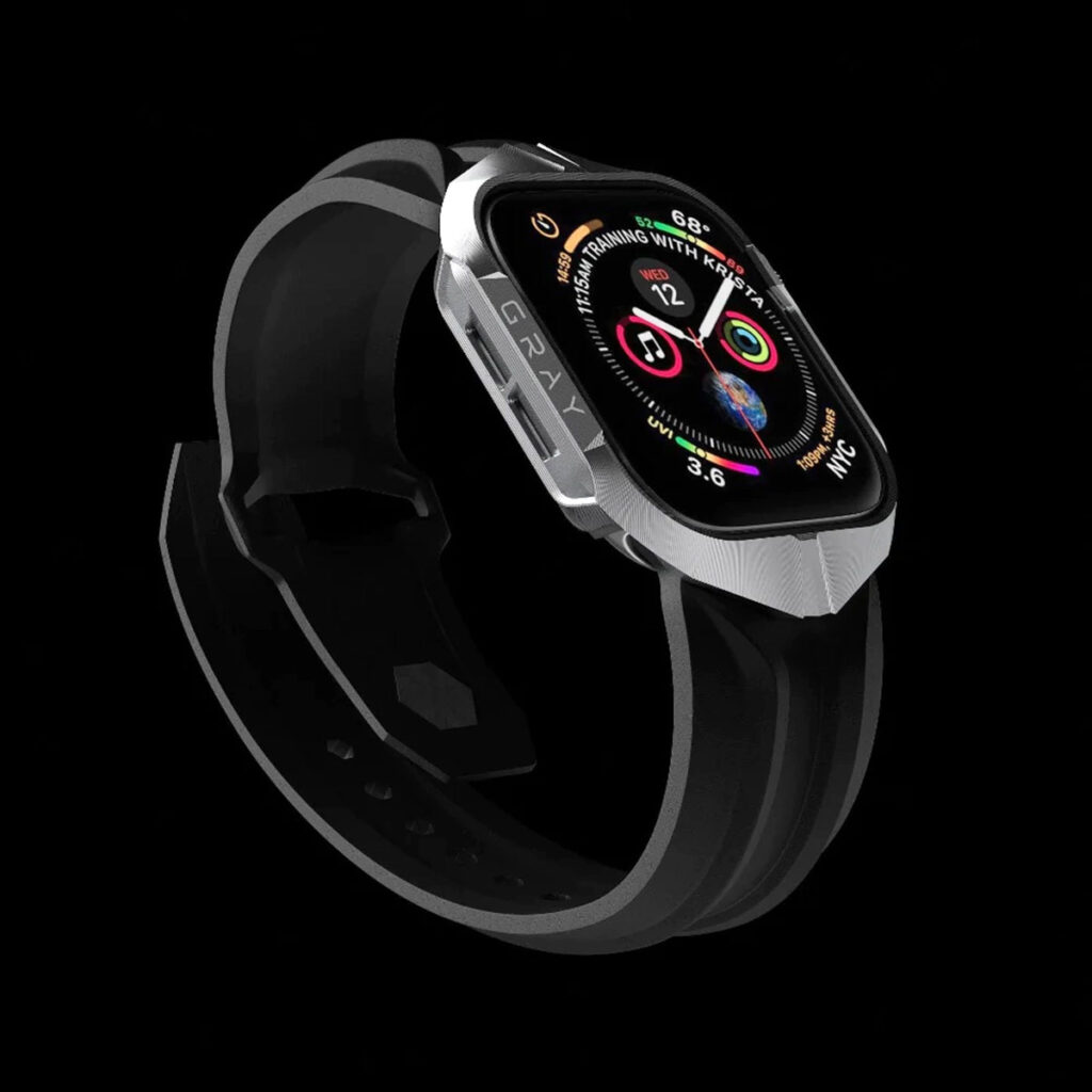 GRAY Cyber Watch Lends A Titanium Case To Your Apple Watch Series 7/8