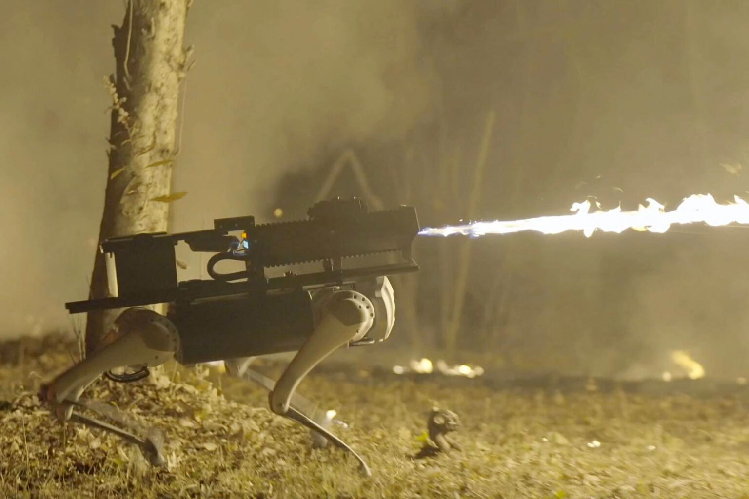 Meet Thermonator, The Flame-throwing Robotic Dog Money Can Buy