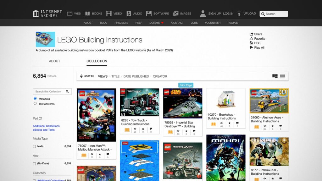 You Can Download PDF LEGO Building Instructions For Over 6,800 LEGO ...