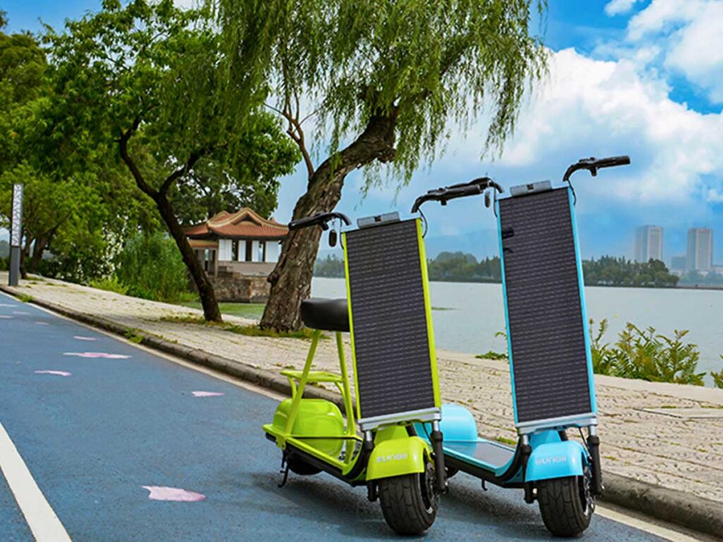 This Is Agao Solar Scooter. It May Never Need Plugging In If Is Always ...