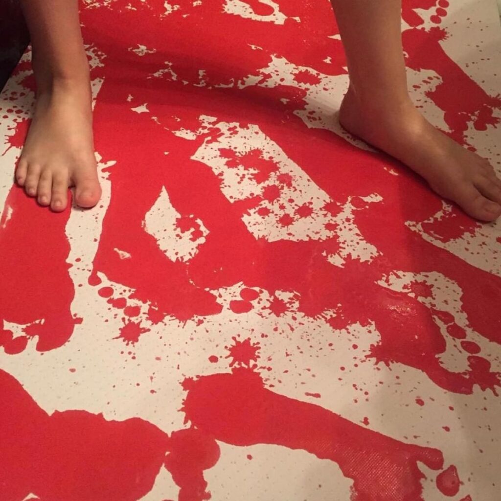 Bloody Bath Mat Turns, Well, Red When Wet. Probably Not For The Faint ...