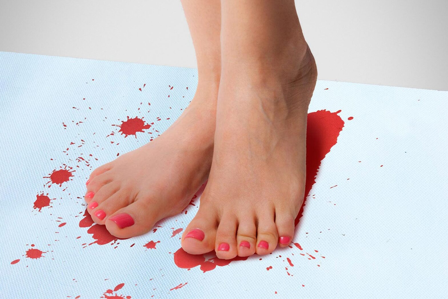 Bloody Bath Mat Turns, Well, Red When Wet. Probably Not For The Faint ...