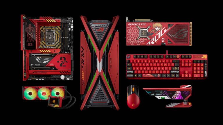 ASUS x Evangelion EVA-02 PC Gaming Components And Peripherals