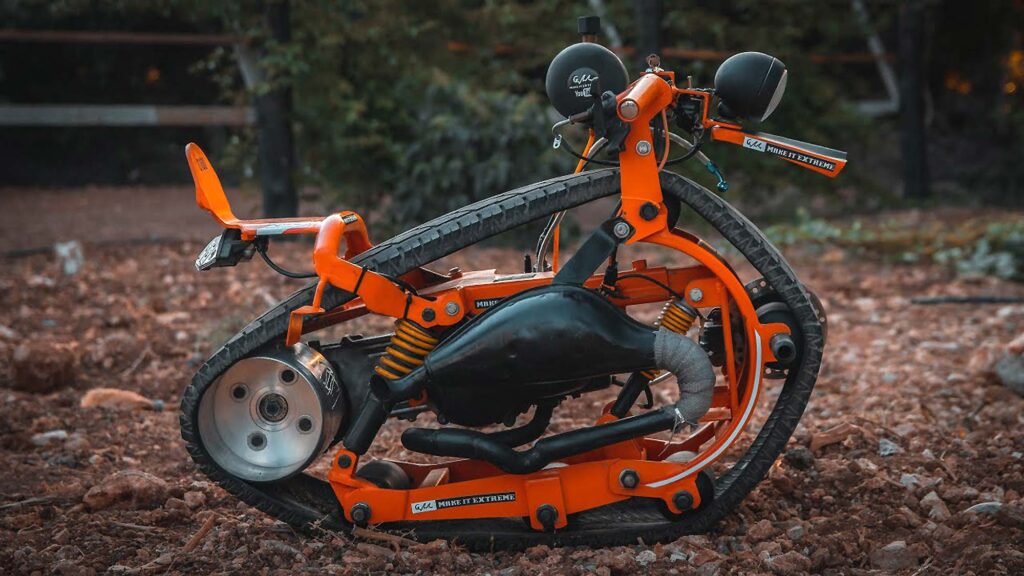 Someone Designed And Built A Monotrack Bike With A Car Tire [Video]