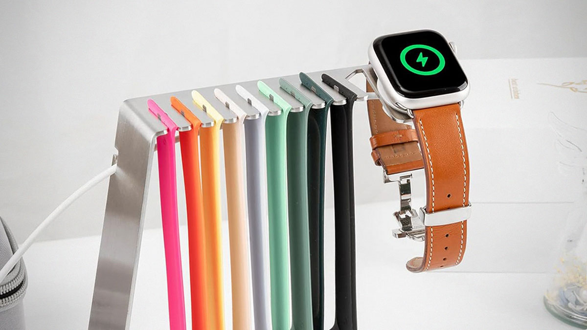 Here’s An Apple Watch Charging Stand With Apple Watch Strap Organizer