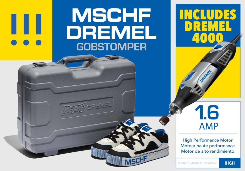 MSCHF Gobstomper Dremel Edition Sneakers Come With A Power Tool To Wear ...