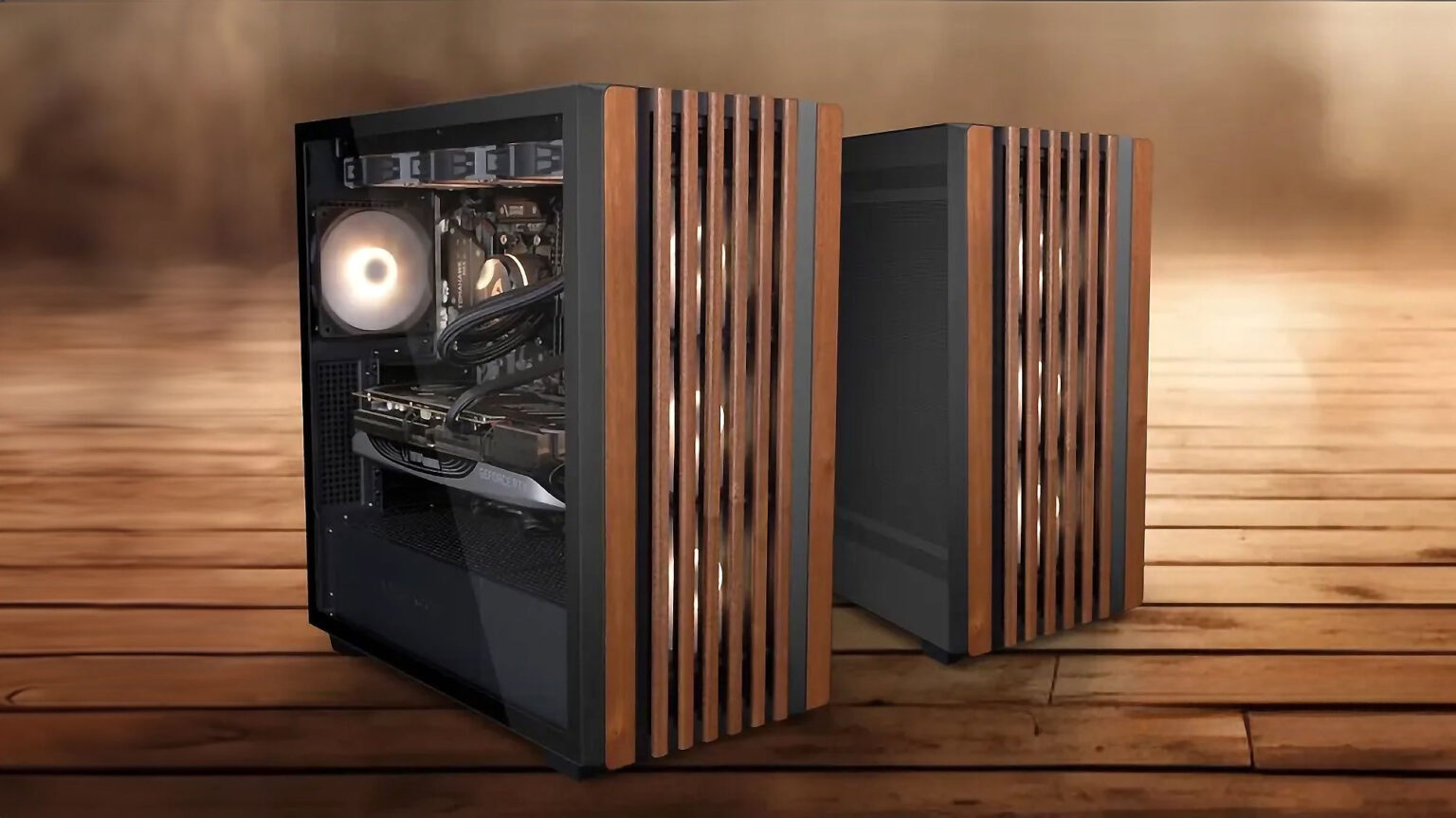 Sharkoon Rebel C70G RGB Wood-themed PC Case Is So Freaking Cool!
