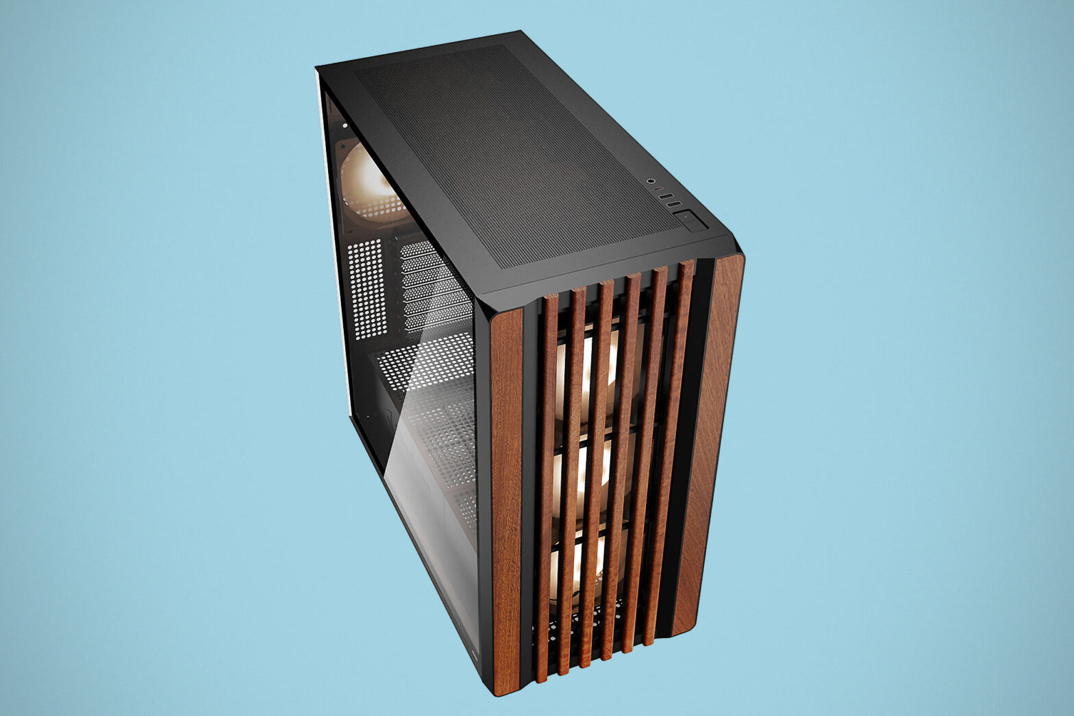 Sharkoon Rebel C70G RGB Wood-themed PC Case Is So Freaking Cool!