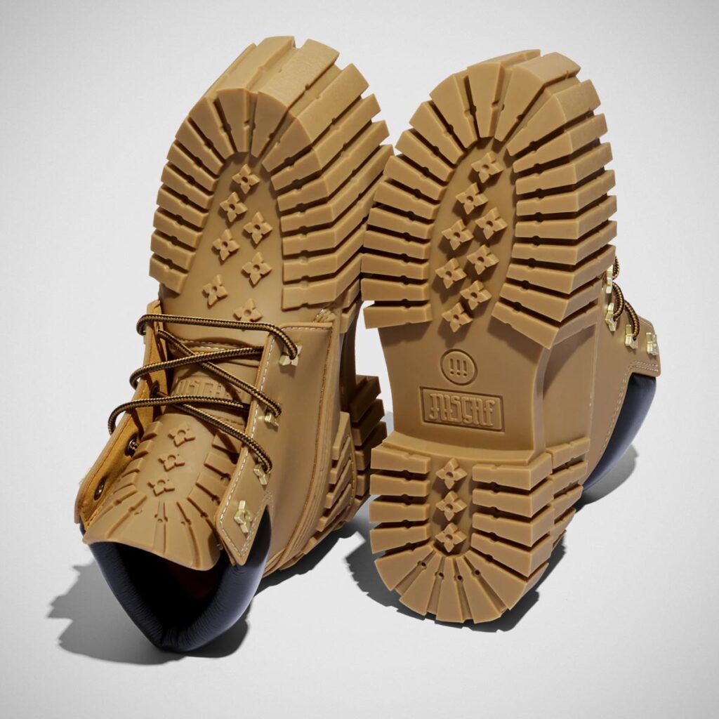 MSCHF 2X4 Construction Boots Has Outsole That Extends To The Upper