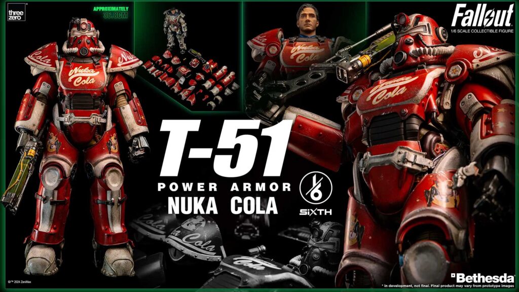 threezero Fallout 1/6 T-51 Nuka Cola Power Armor Figure: Straight Out ...