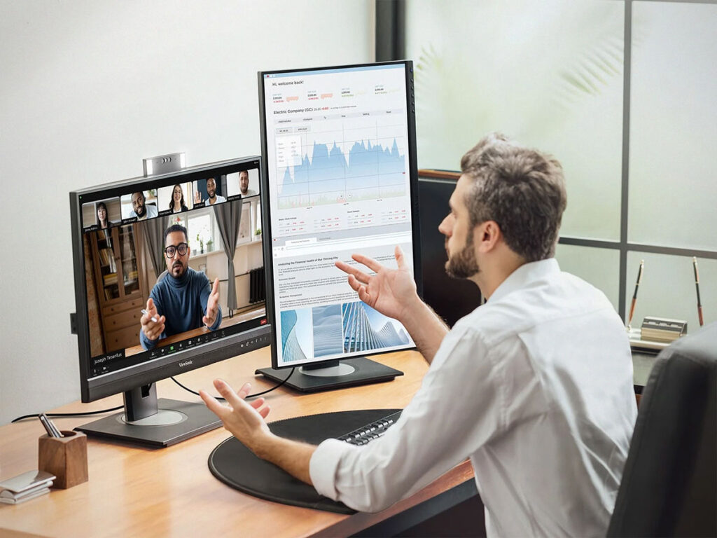 ViewSonic VG57V Series Docking Monitors: Pop-up Webcam With Lights, And ...