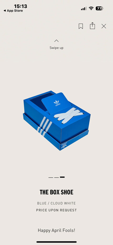 If You Believe In The adidas “The Box Shoe” April Fool’s Prank, You May ...
