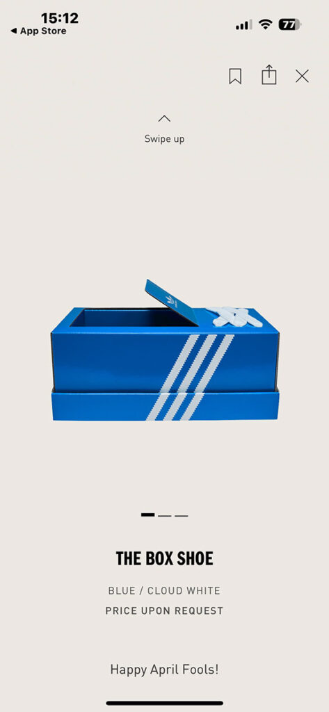 If You Believe In The adidas “The Box Shoe” April Fool’s Prank, You May ...