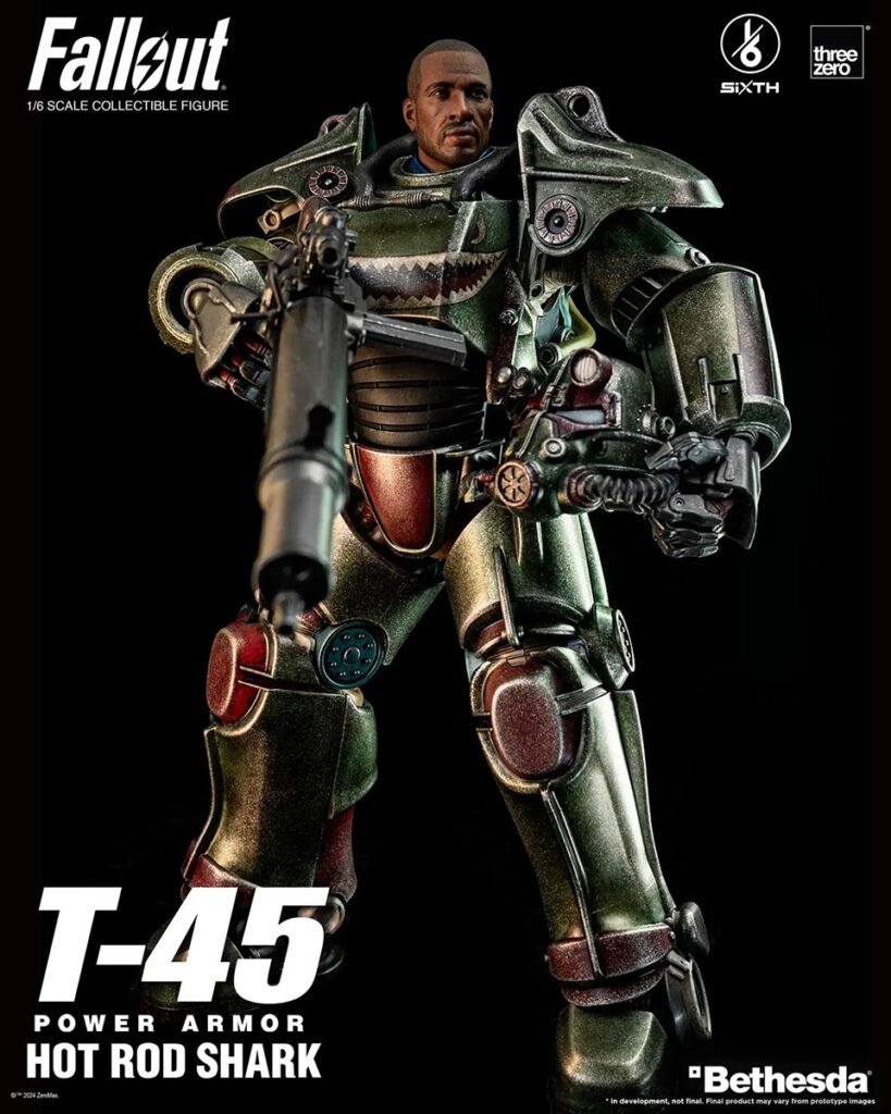 threezero Fallout 1/6 T-45 Hot Rod Shark Power Armor Figure: ‘nuff Said!