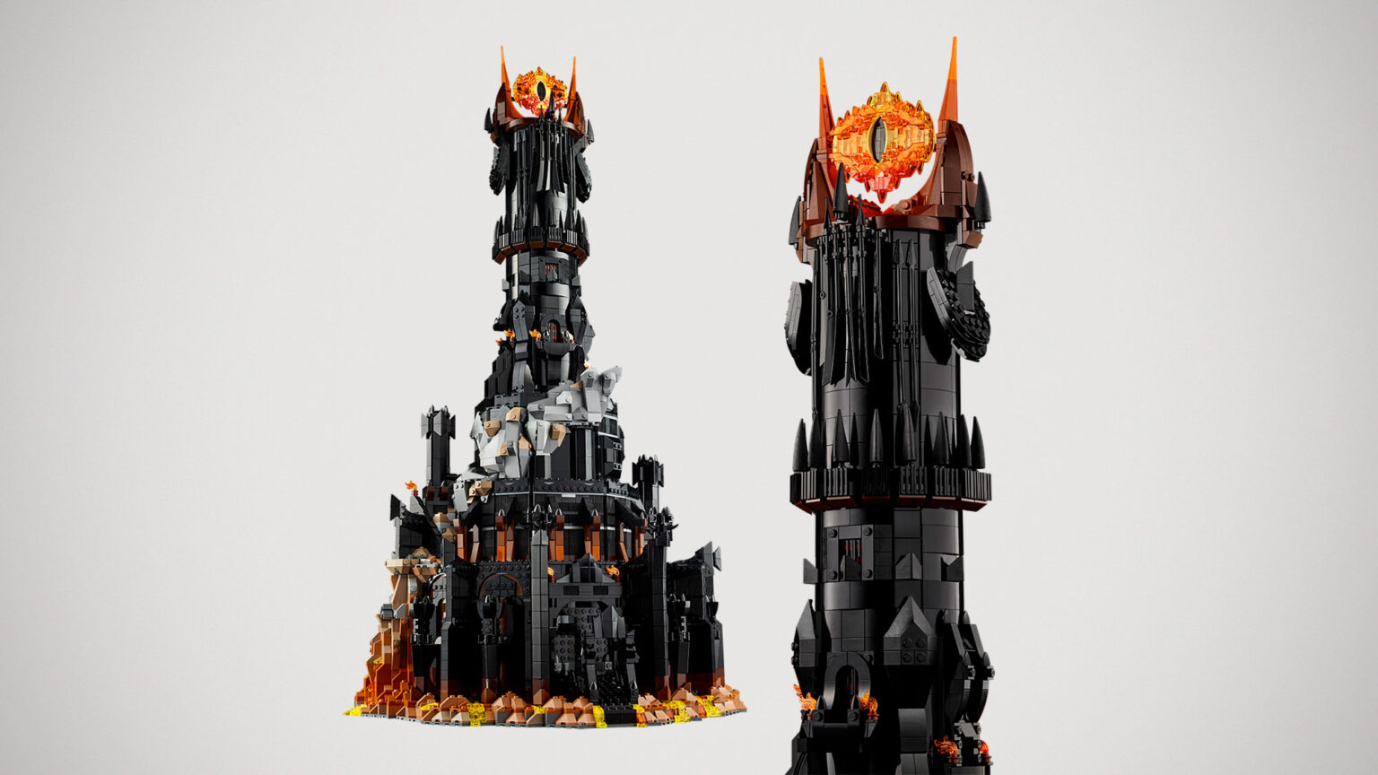 LEGO Icons The Lord of the Rings Barad-dûr (10333) Set: Light Up Eye of ...