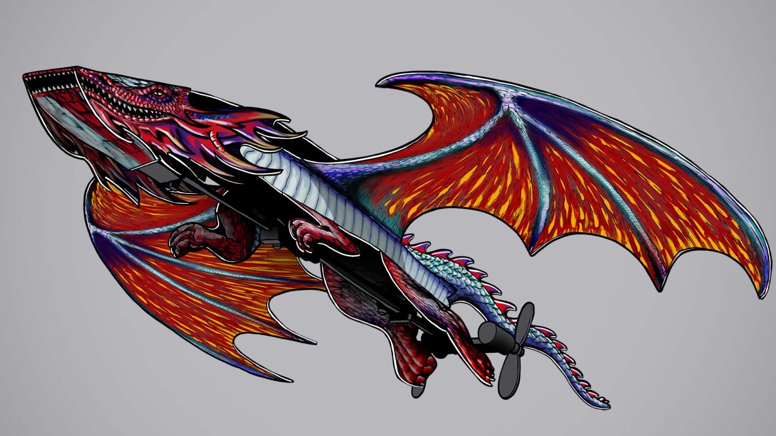 Dragon With PowerUp 4.0 Airplane: Ride The (Paper) Dragon!