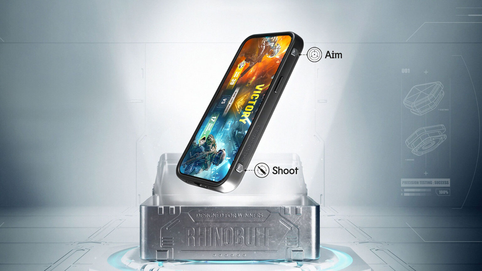 RhinoBuff FPS Precision Kit Gaming Phone Case: FPS Controller Without ...