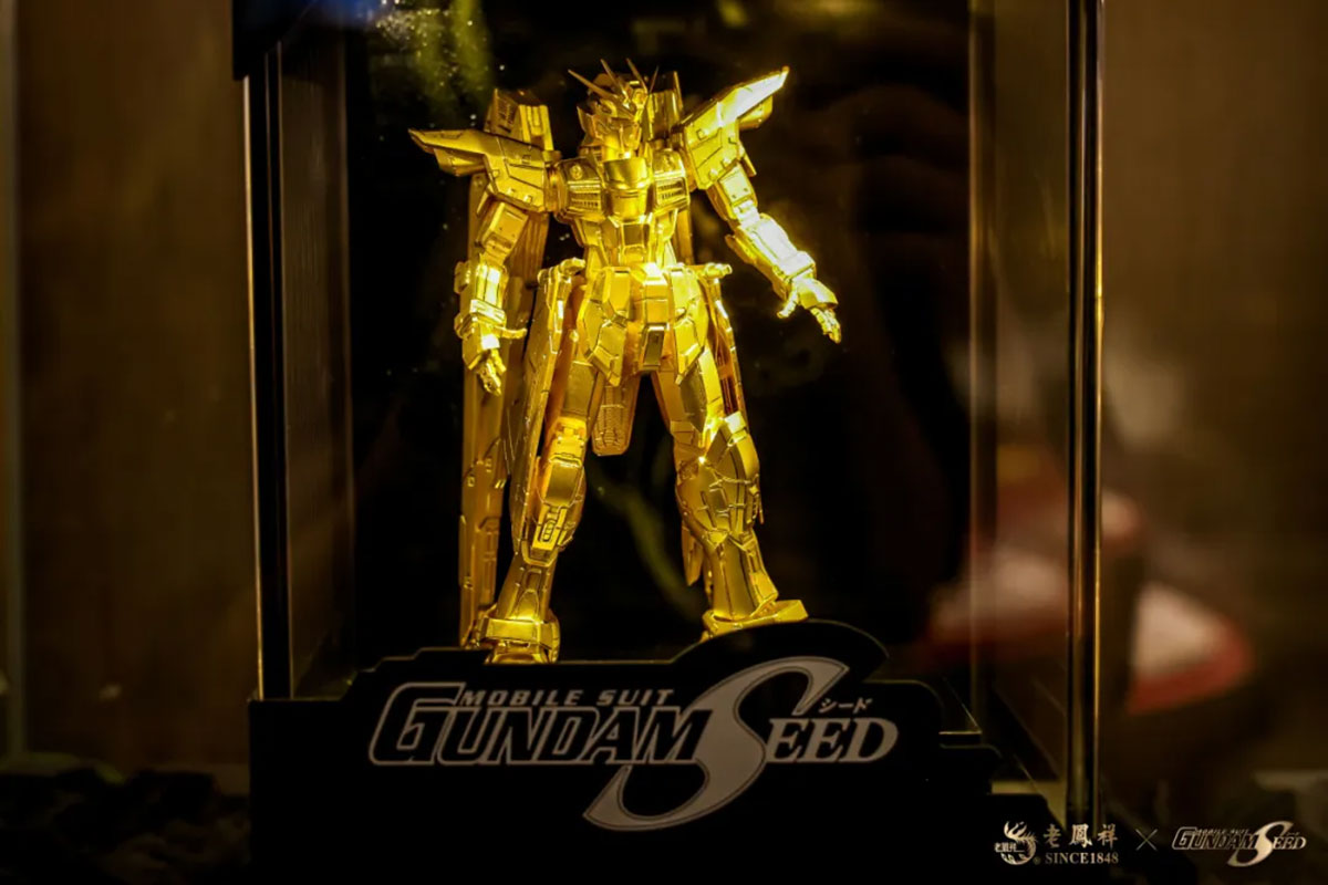 Chinese Jeweler Partnered With Gundam SEED For A 1,000g Pure Gold ...