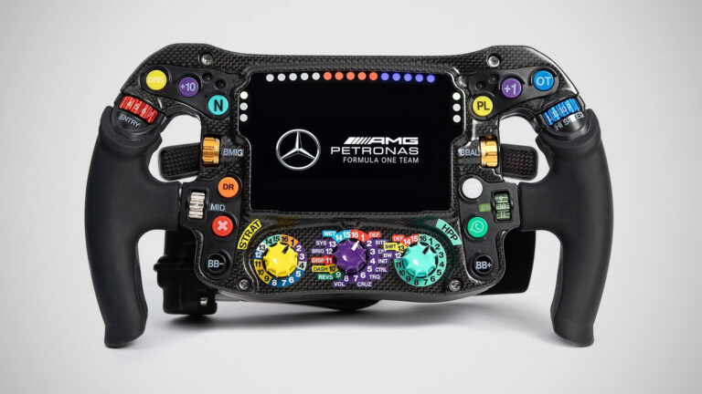 Sim-Lab Mercedes-AMG Petronas Formula 1 Team Sim Racing Steering Wheel ...