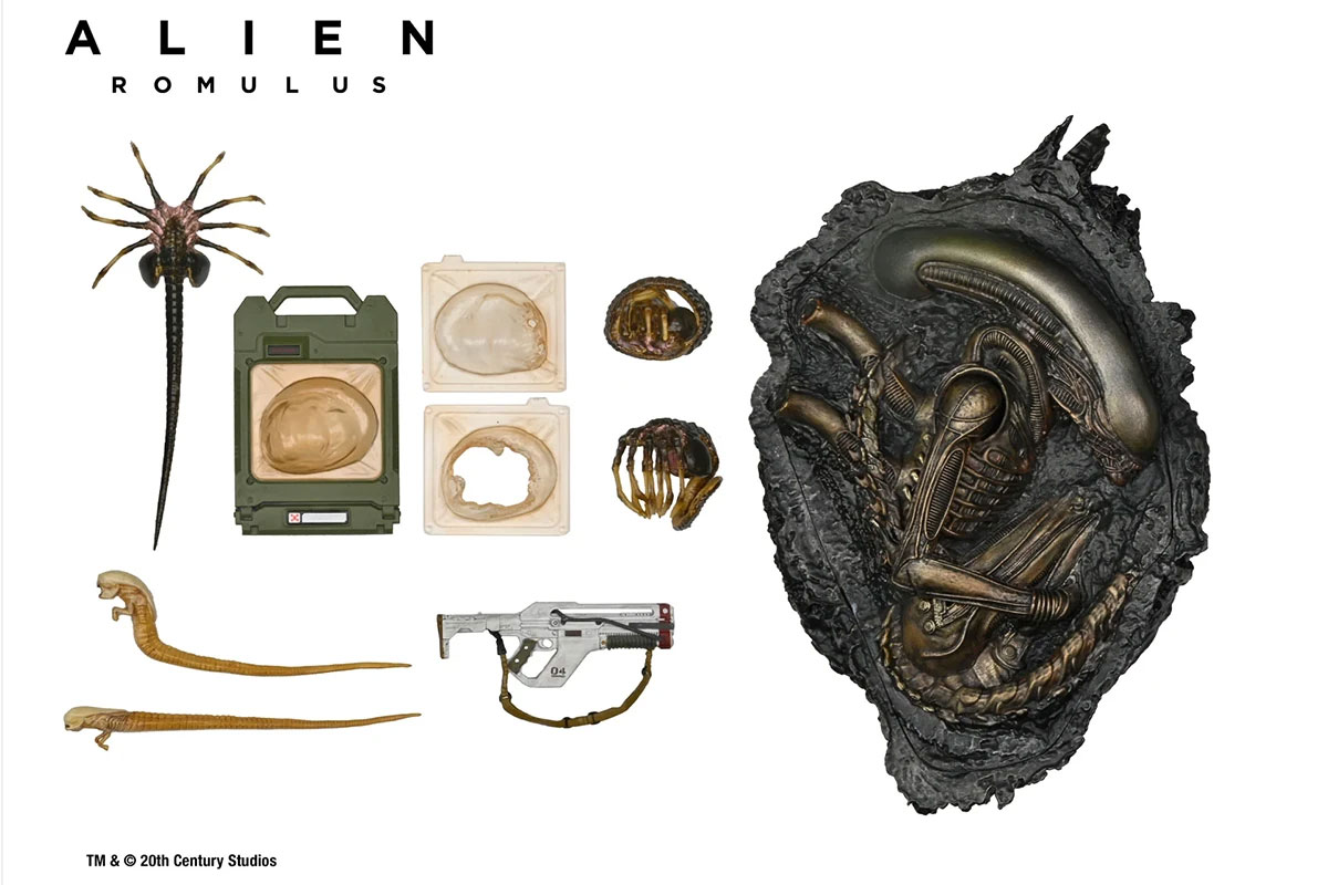 Alien: Romulus Action Figure Bundle Comes With A Facehugger To Facehug ...