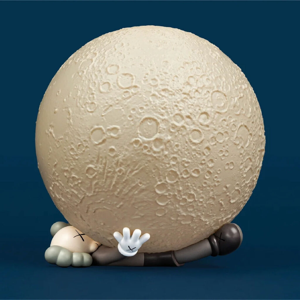 Kaws Big Moon Limited Edition Lamp: Companion Under The Crushing Weight ...