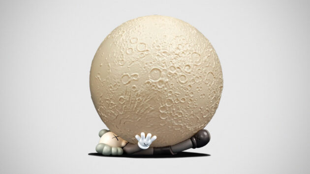 Kaws Big Moon Limited Edition Lamp: Companion Under The Crushing Weight ...
