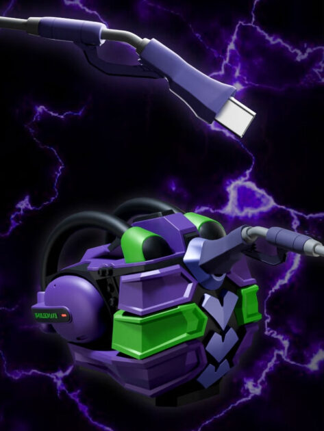 STUMPE x Evangelion EVA-01 Open Ear Bluetooth Headset Has The Umbilical ...