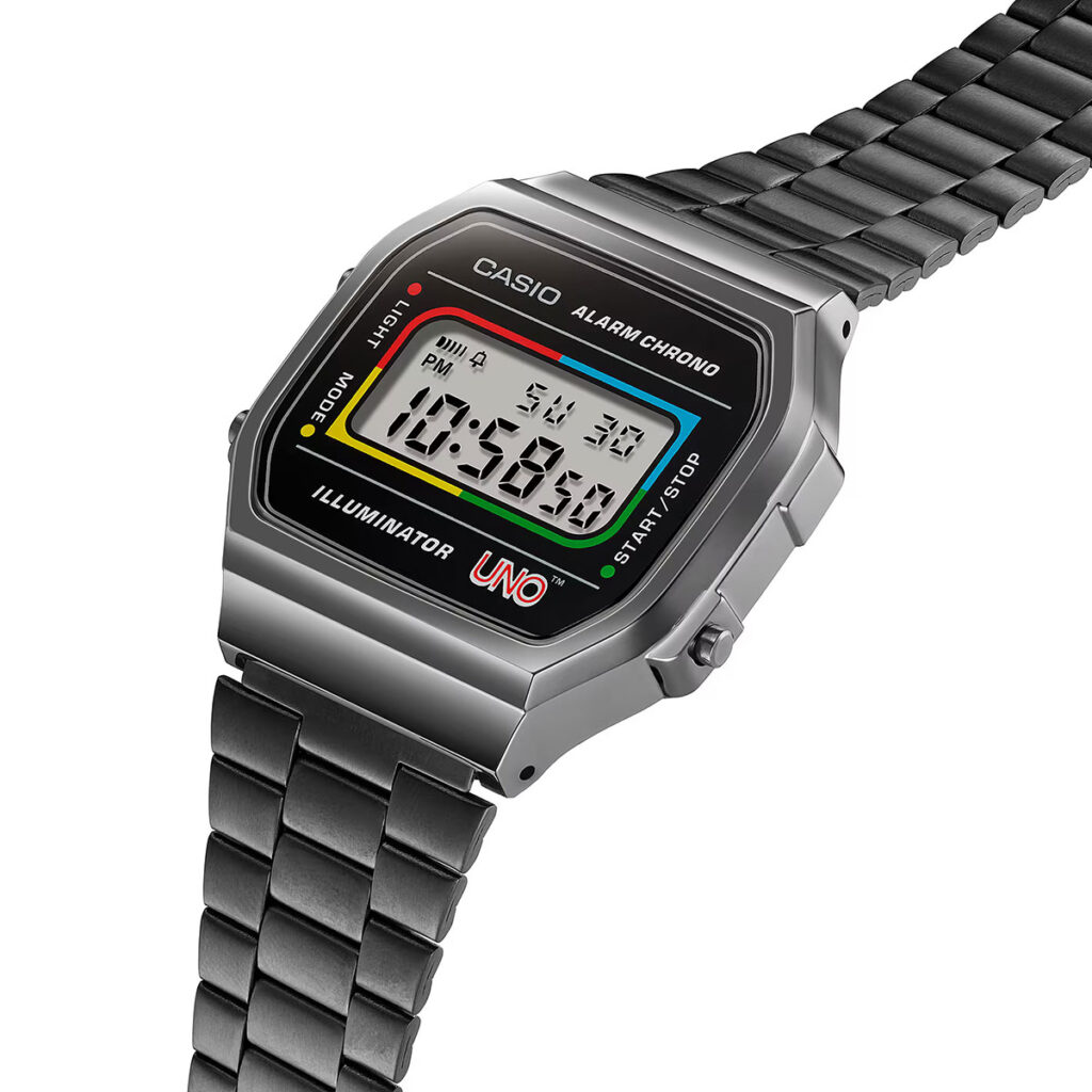 Casio Vintage UNO Collaboration A168WEUC-1A Watch: Maximum Retro Vibe!