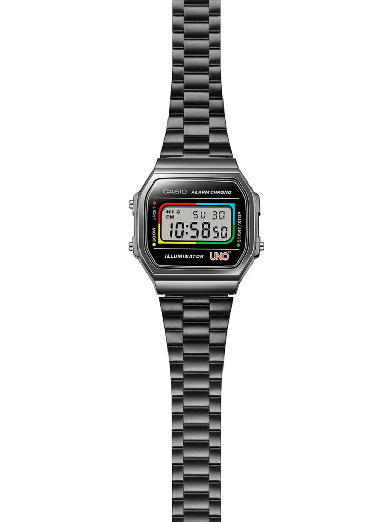 Casio Vintage UNO Collaboration A168WEUC-1A Watch: Maximum Retro Vibe!