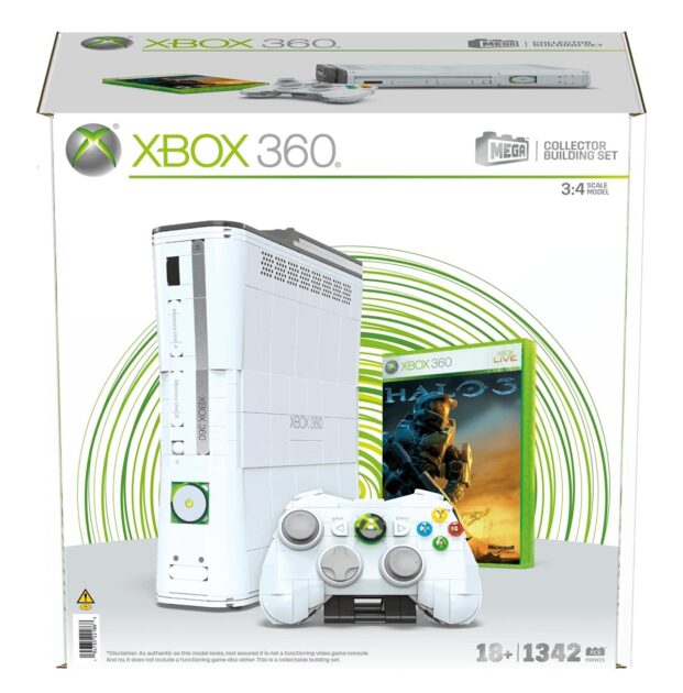 MEGA Microsoft Xbox 360 Replica Building Toy Kit: Perfect For True Xbox ...
